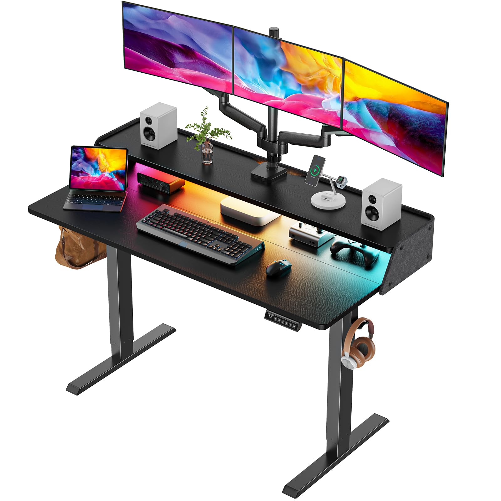 ErGear Standing Desk with LED Strip, 55? x 28? Electric Height ...