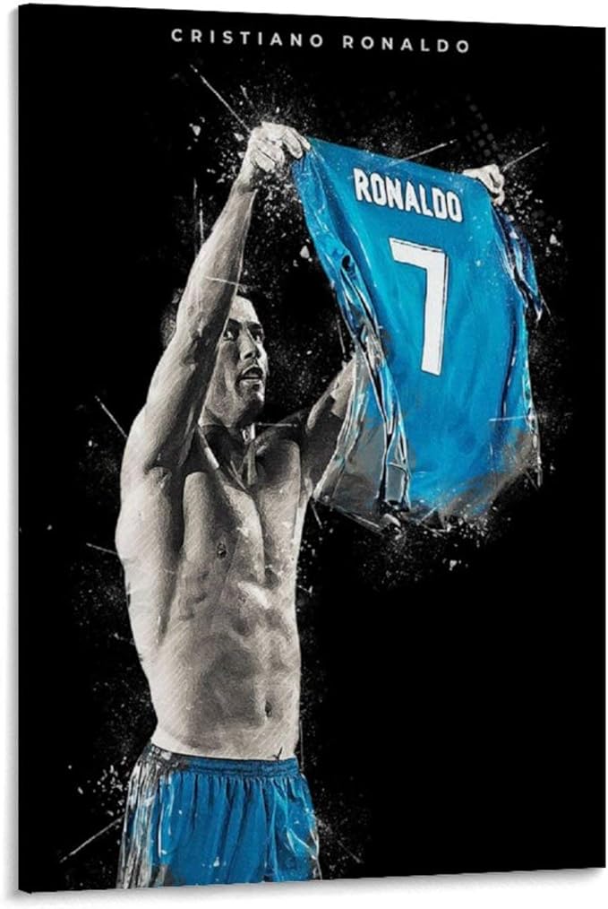 Amazon.de: GSSL Fußball-Poster, Cristiano Ronaldo, Leinwand-Kunst ...