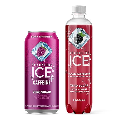 Sparkling Ice Black Raspberry Flavored Sparkling Waters with Antioxidants, Vitamins, and Zero ...