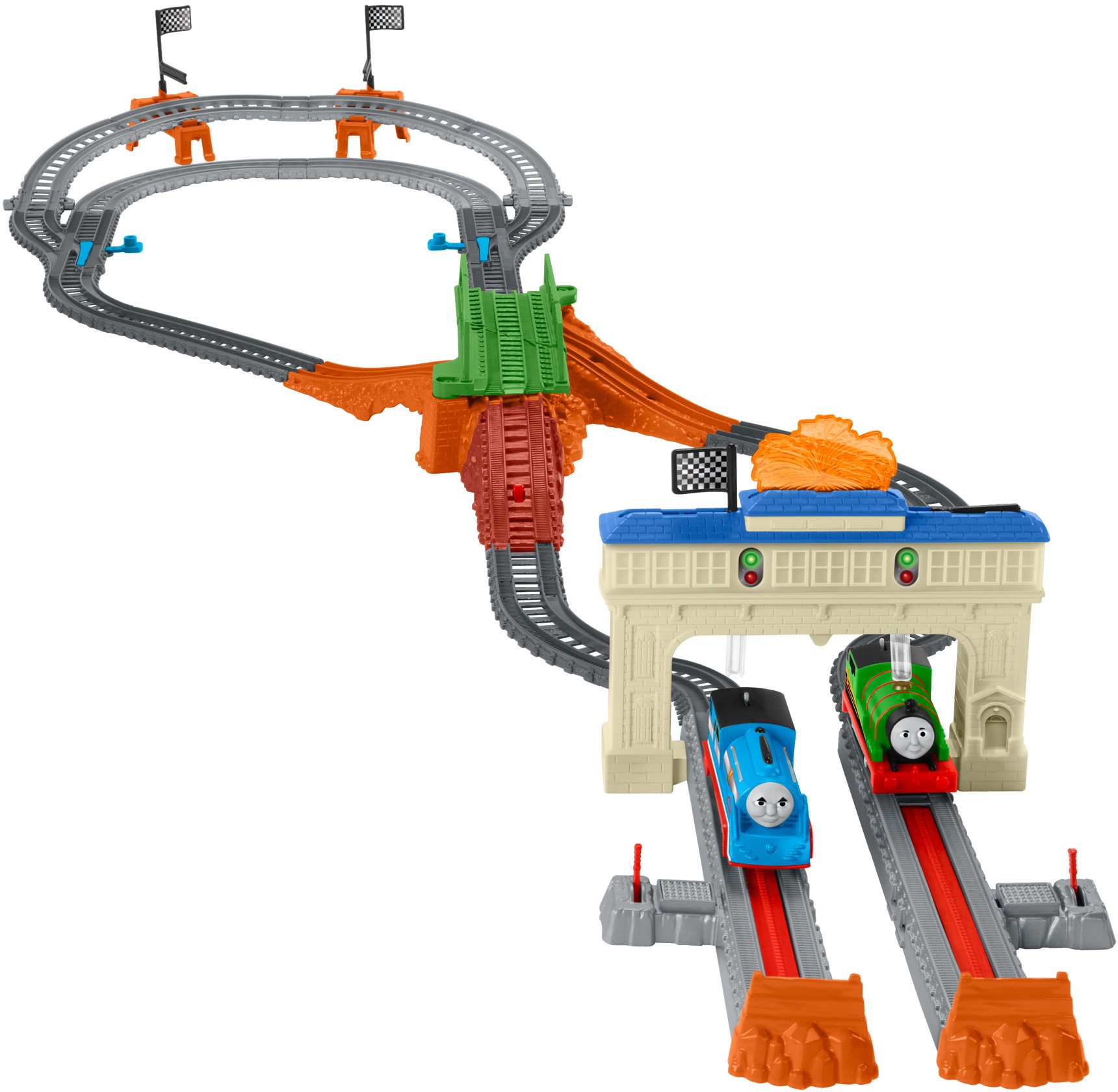 Fisher-Price Thomas Friends TrackMaster Motorized Railway Race Playset ...