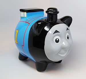 Amazon.com: Thomas the Tank Engine 1 Blue Ceramic Piggy Bank, Raph Coin ...