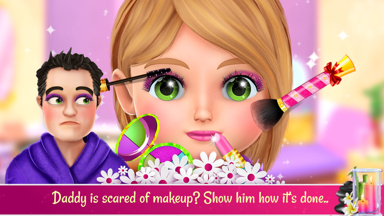 Spa Day, Messy Home Adventure with Daddy - Facial, Mani, Pedi & Hair ...