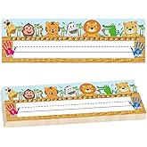 Amazon.com: Safari Animals with Alphabet Name Tags, Number Line Name ...