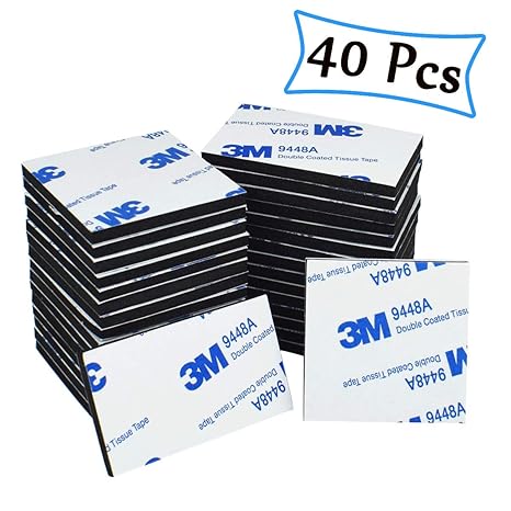 Double Sided Sticky Pads Black, 40 Pcs Adhesive Foam Pads Mounting Pads ...