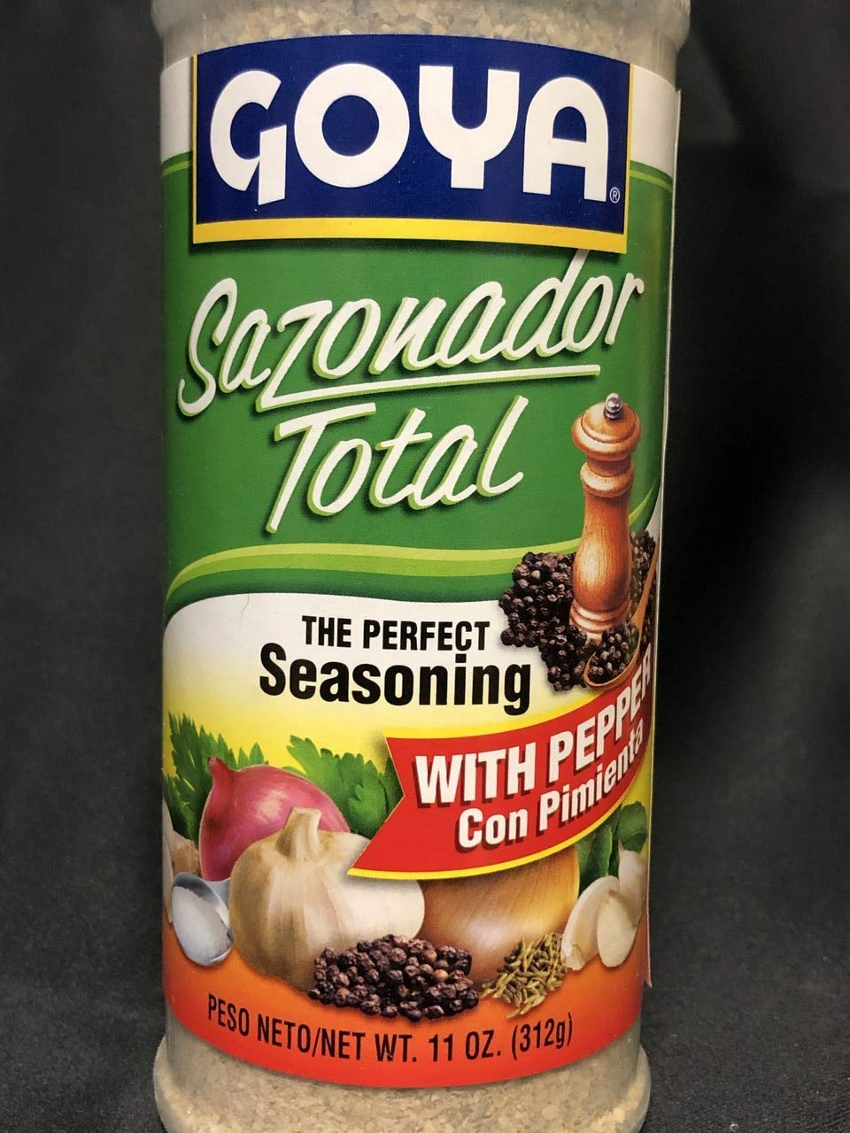 Amazon.com : Goya Sazonador Total Con Pimienta, 11 Ounce (2 Pack) Adobo ...