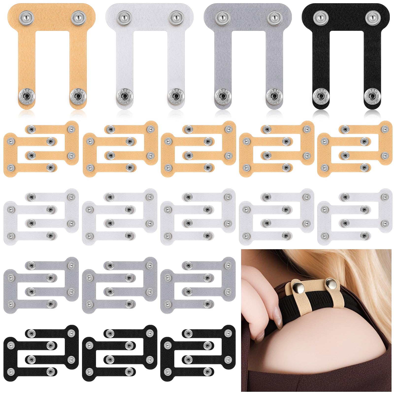 Sintege 40 Pcs Bra Strap Holders for Slipping Bra Strap Retainers Bra ...
