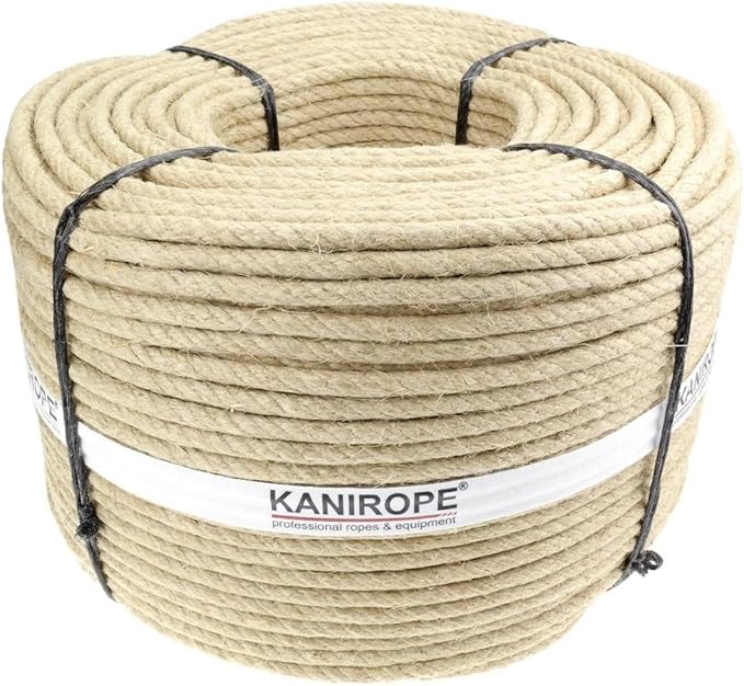 Hemp Rope 6mm 100m 3-Strand Twisted Grade"A": Amazon.co.uk: DIY & Tools