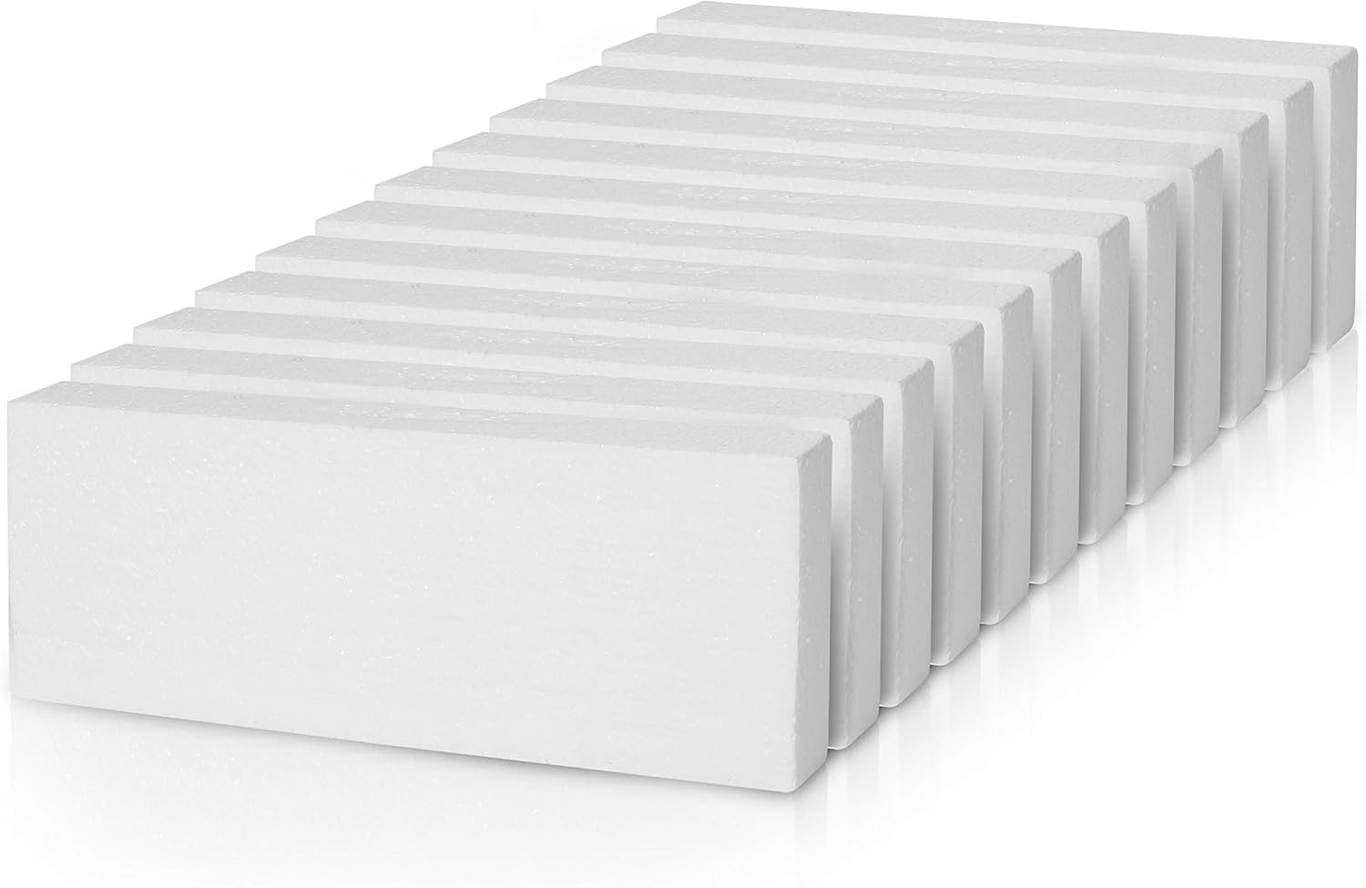 Belle Vous Polystyrol Platten (12 Stk) - Styroporplatten Weiß (30x10x2 ...