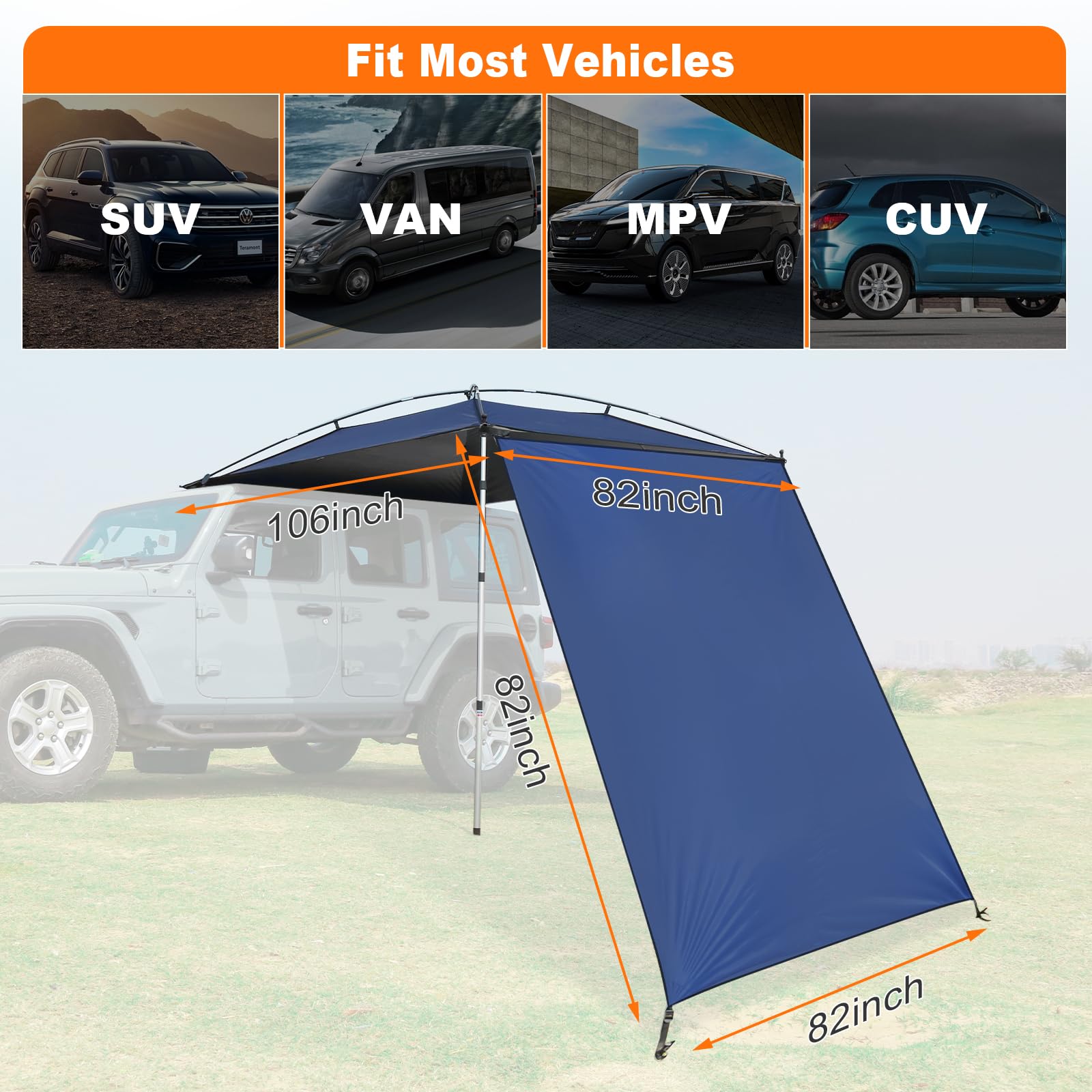 Mua GOTIDY Car Awning Camping Tent, Waterproof Car Awning Sun Shelter ...