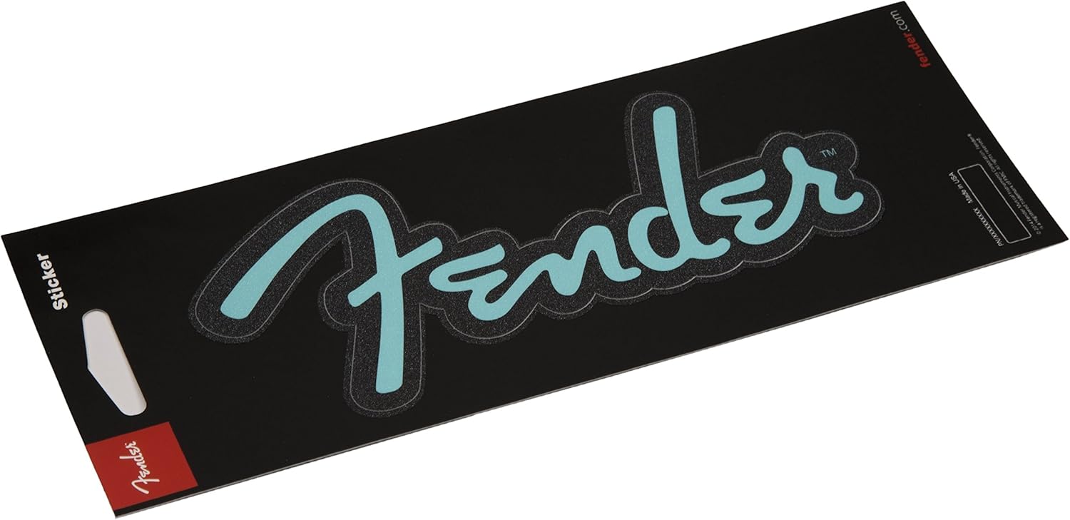 Amazon.com: Fender Logo Sticker Glitter Turquoise: Toys & Games