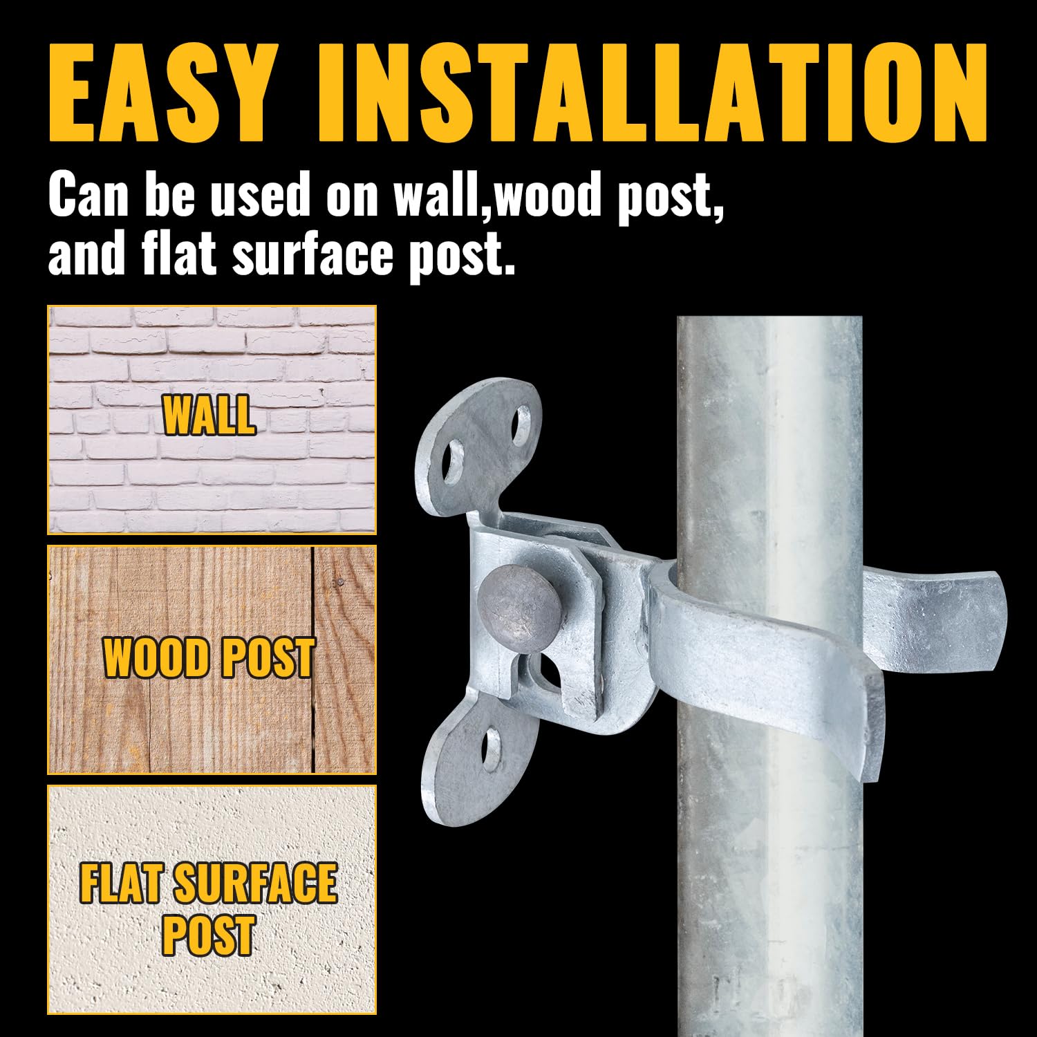 1-5/8" Chain Link Wall Mount Latch, VIVIDA Wall Mount Gate Fork Latch ...