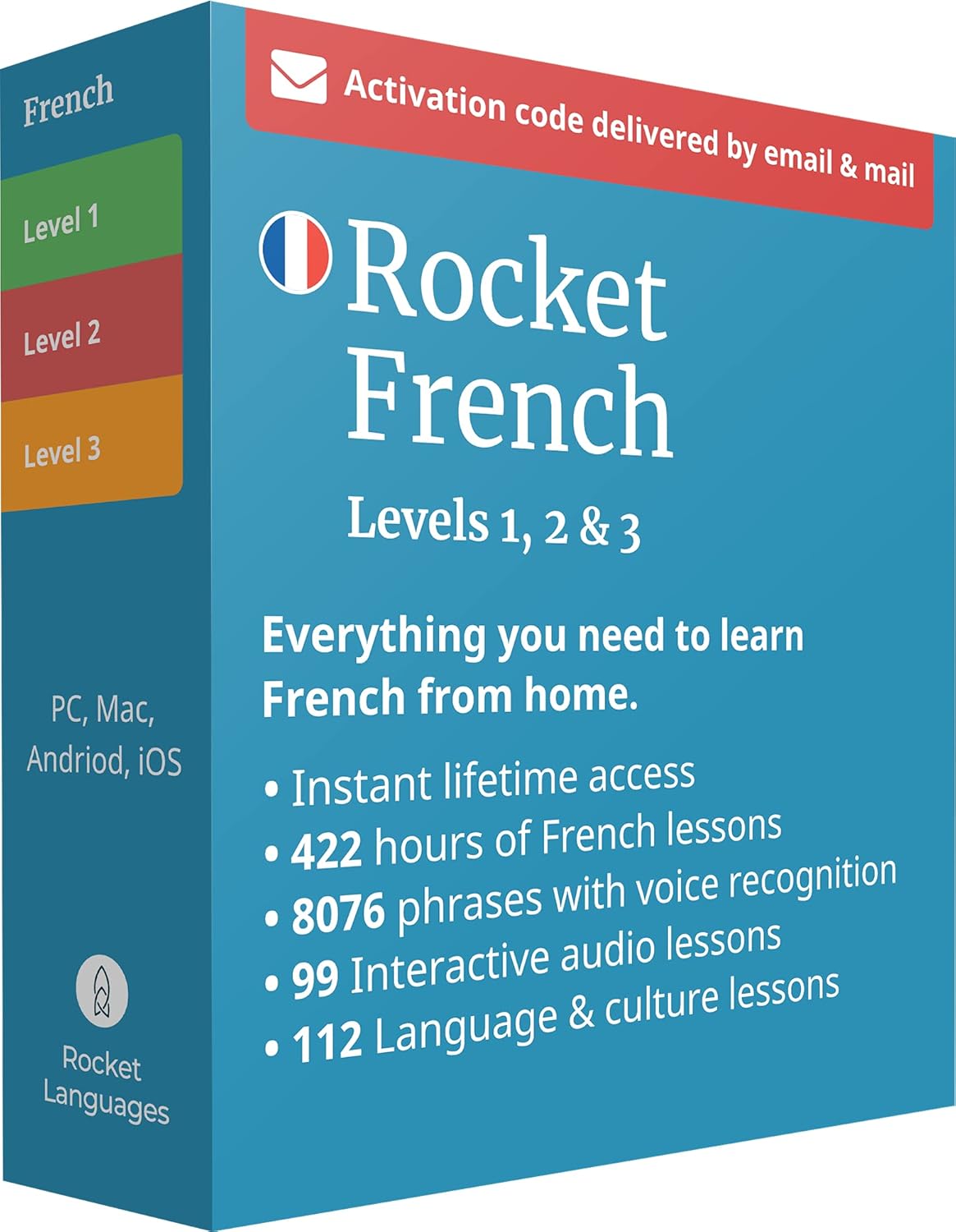 Amazon.com: Learn French with Rocket French Level 1, 2 & 3 Bundle: 360 ...