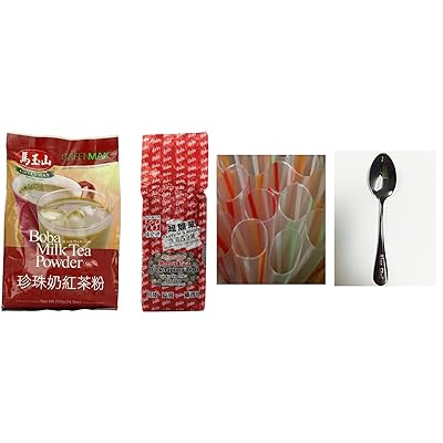 Buy Greenmax Boba Milk Tea Powder, Black Tea BLACK BUBBLE TEA BOBA ...