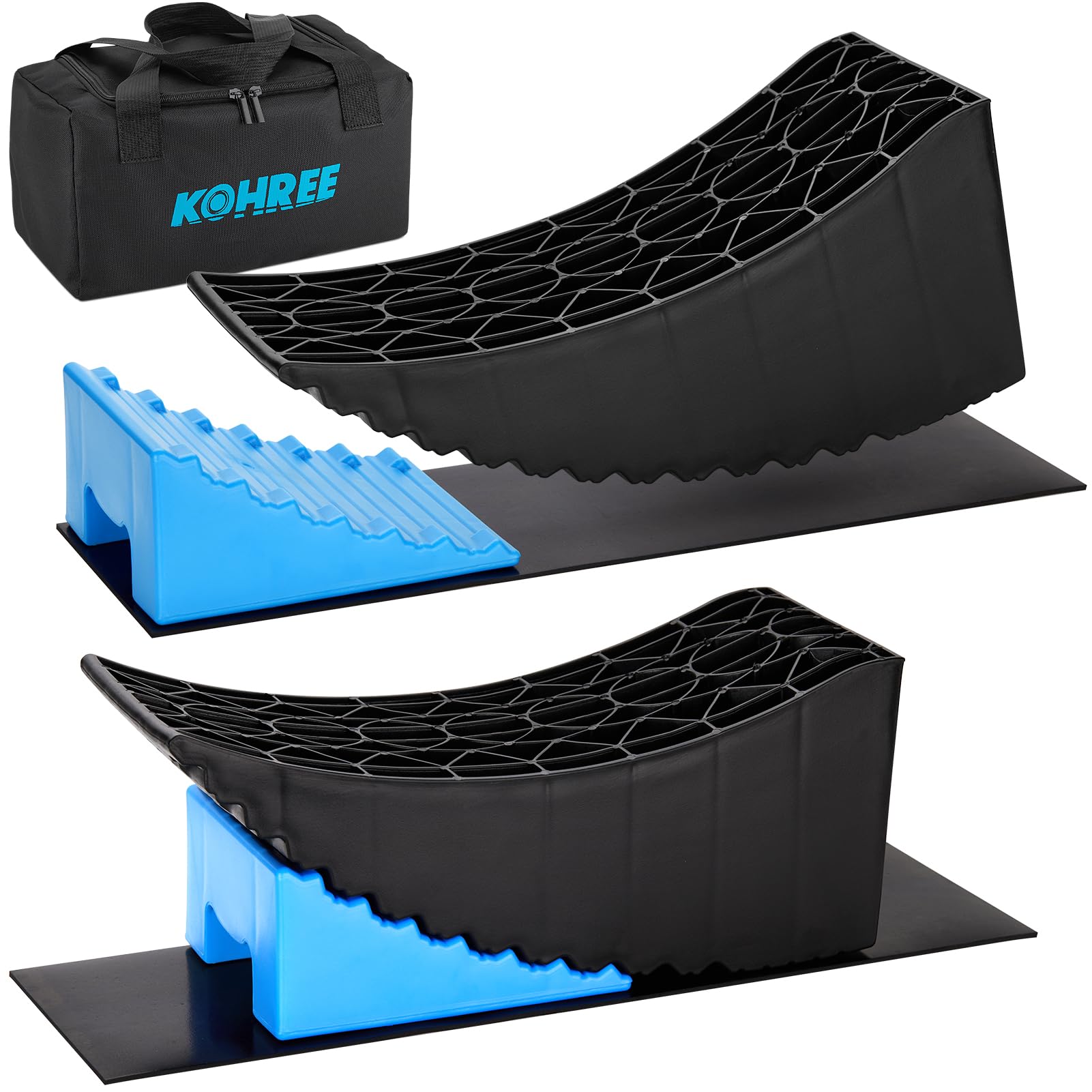 Kohree RV Leveling Blocks, 2 Packs Sturdy Camper Curved Levelers with 2 ...