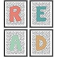 Amazon.com: AEHIE Boho Reading Corner Posters Wall Decor, Neutral Read ...
