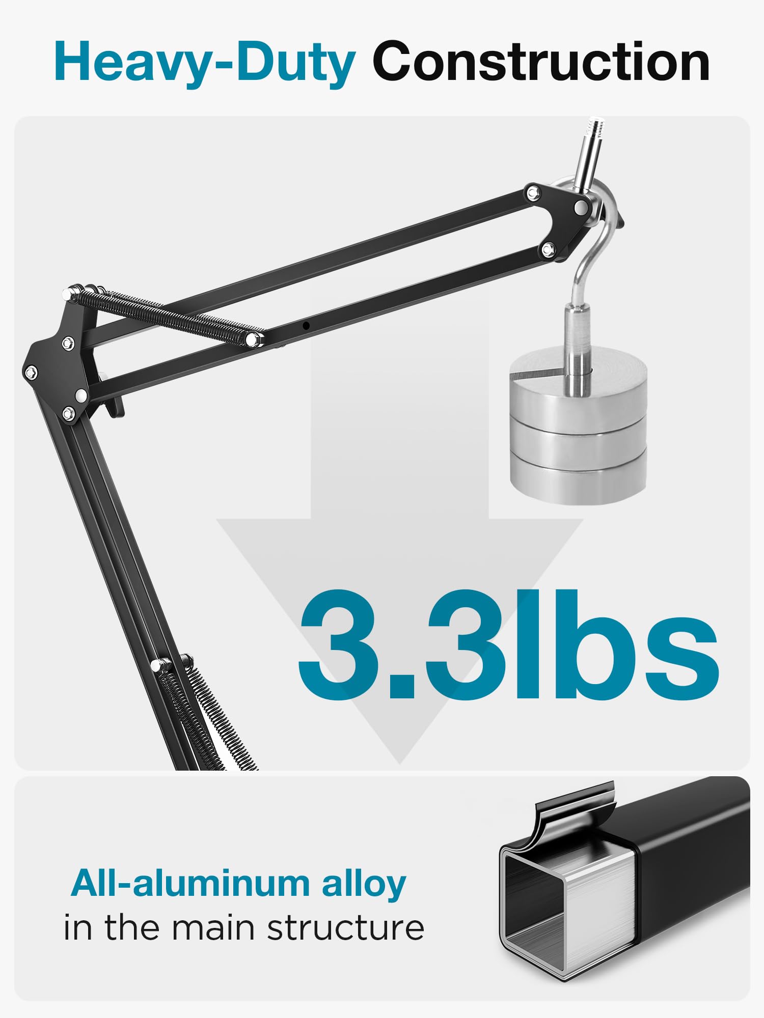 Mua InnoGear Desk Mic Stand, 360° Rotatable Overhead Mic Boom Arm ...