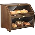 Amazon.com: HOMEKOKO Double Layer Large Bread Box for Kitchen Counter ...