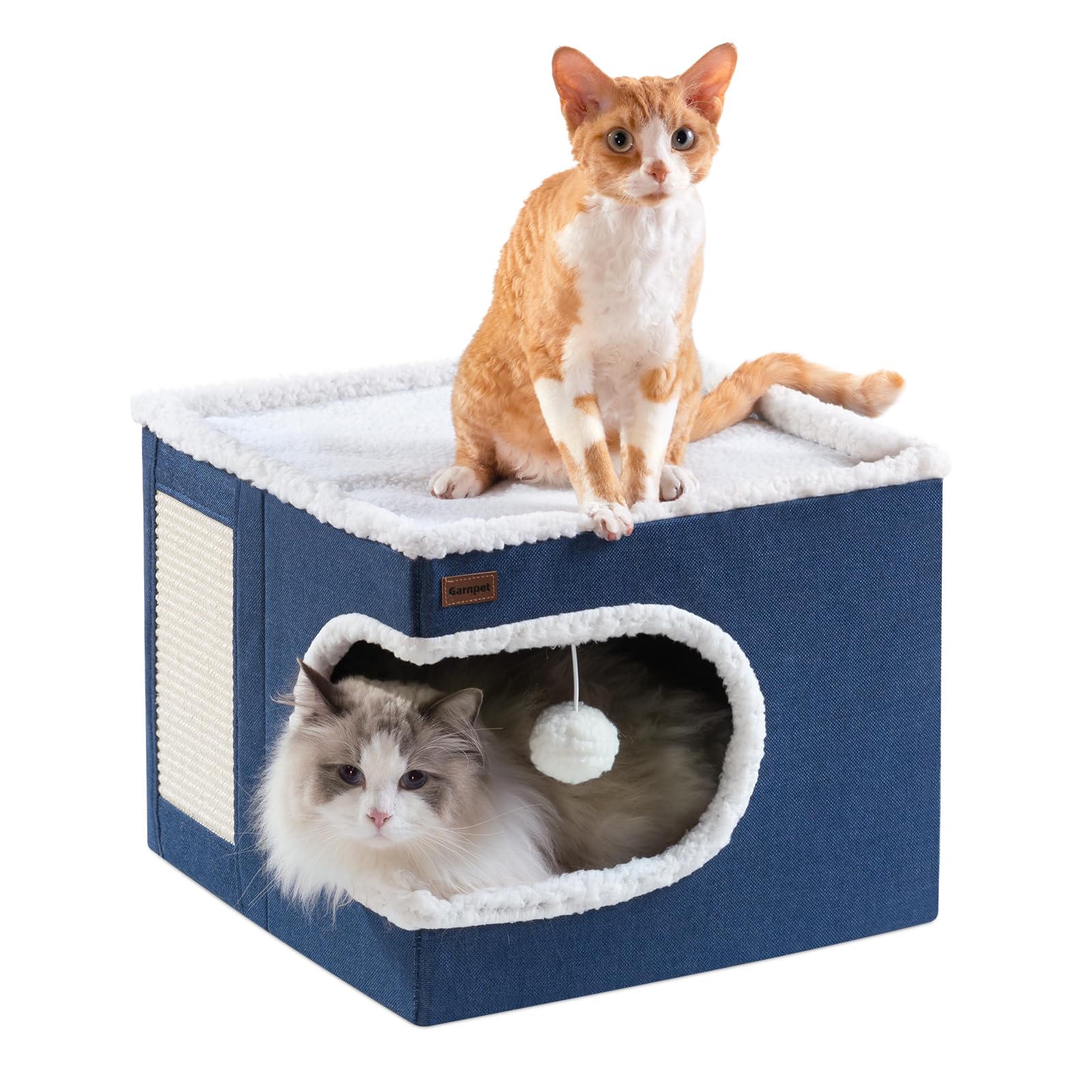 Mua Cat Bed for Indoor Cats Cube House, Covered Cat Cave Beds ...