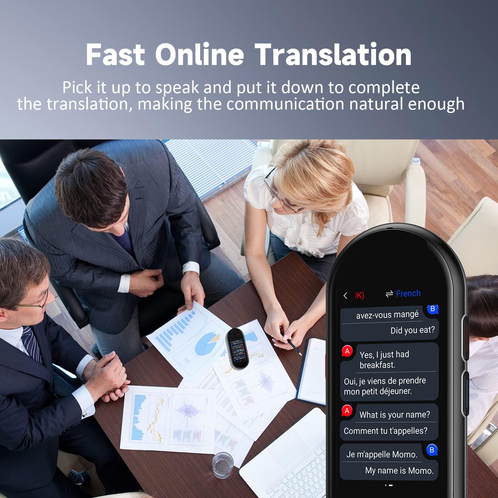 Mua Language Translator Device, Portable Two-Way Instant Translator, Offline Online Voice Photo ...