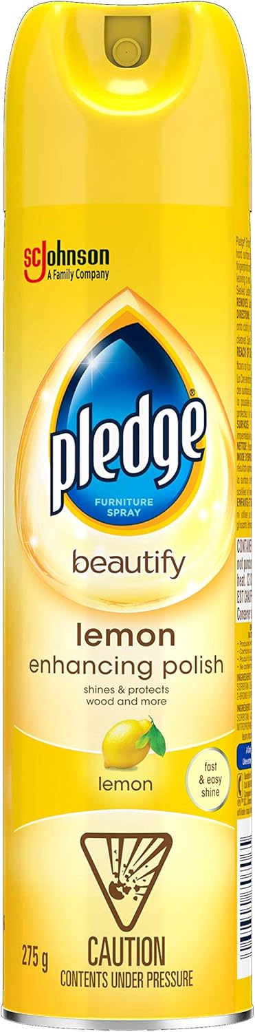 Pledge Lemon Enhancing Polish Spray, Provides Protective and Glossy ...
