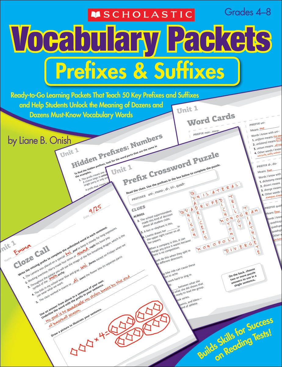 Mua Vocabulary Packets: Prefixes & Suffixes: Ready-to-Go Learning ...