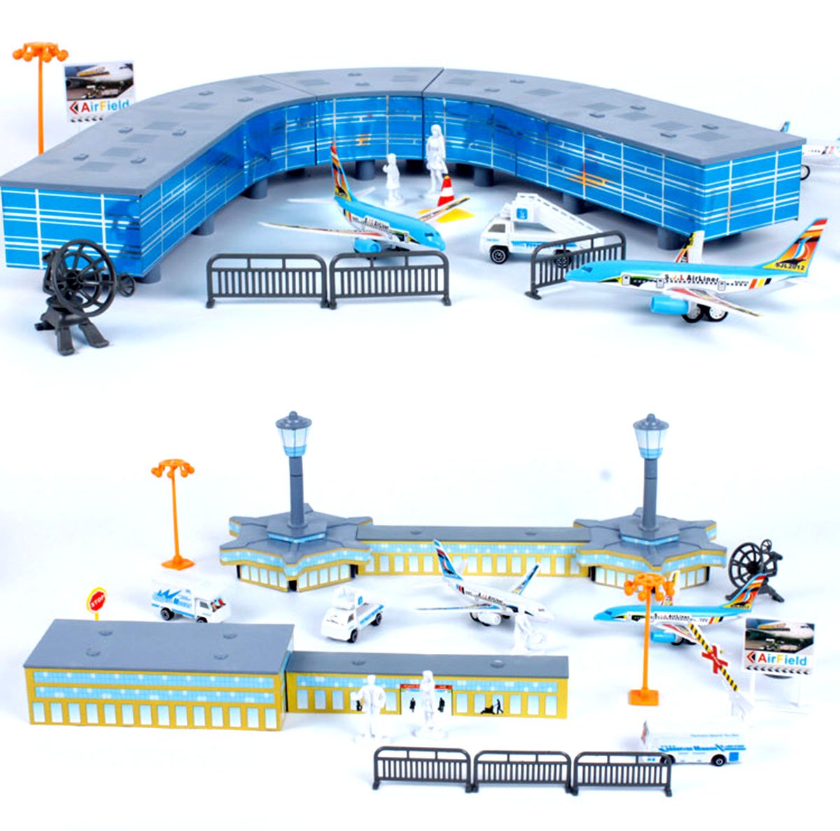 Mua International Airport Assembled Toy 8 Planes and 8 Vehicles 200 ...
