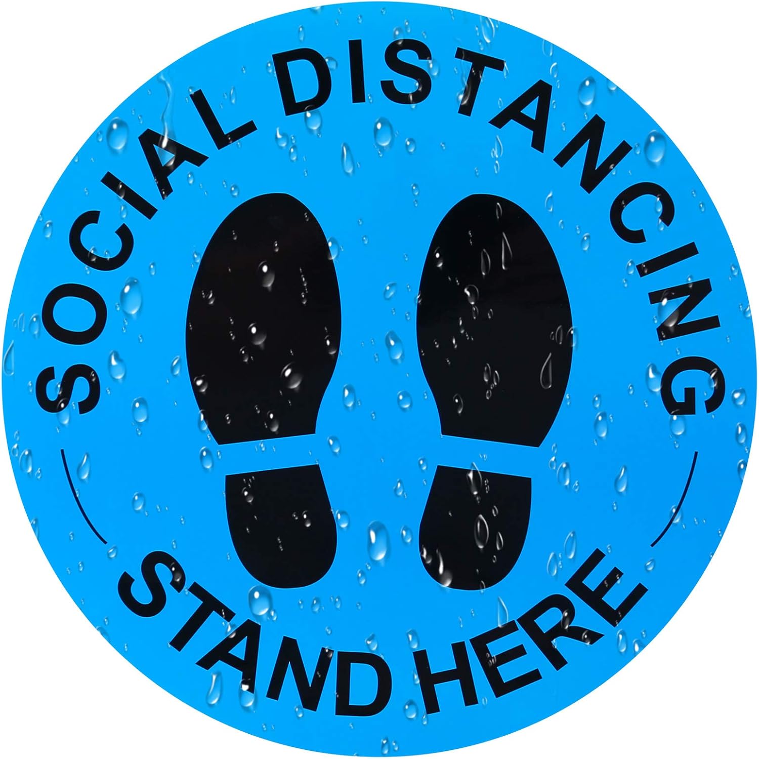 12 Pack Social Distancing Floor Decals Safety Floor Sign Marker ...