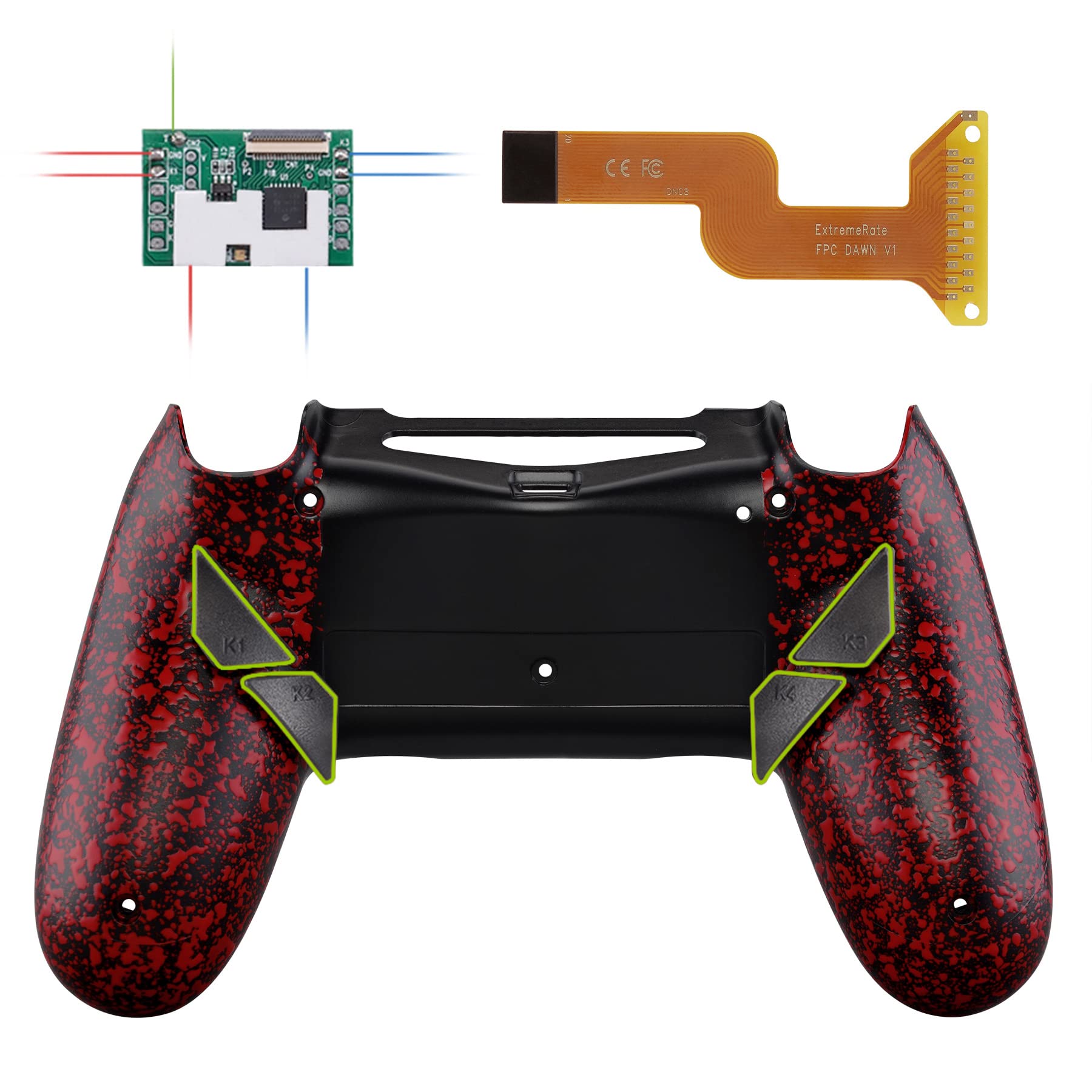 Mua eXtremeRate Textured Red Dawn Programable Remap Kit for PS4 ...