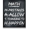 Amazon.com: MATH Mistakes, Allow, Thinking To Happen 11x14 Chalkboard ...