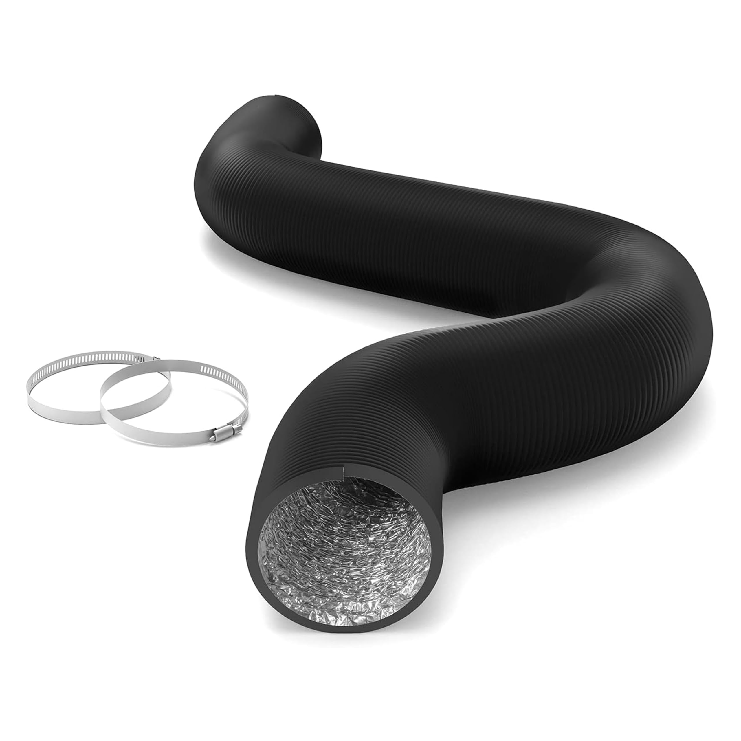 Simple Deluxe 4 Inch Flexible Air Aluminum Ducting, 25-Feet Long Vent ...
