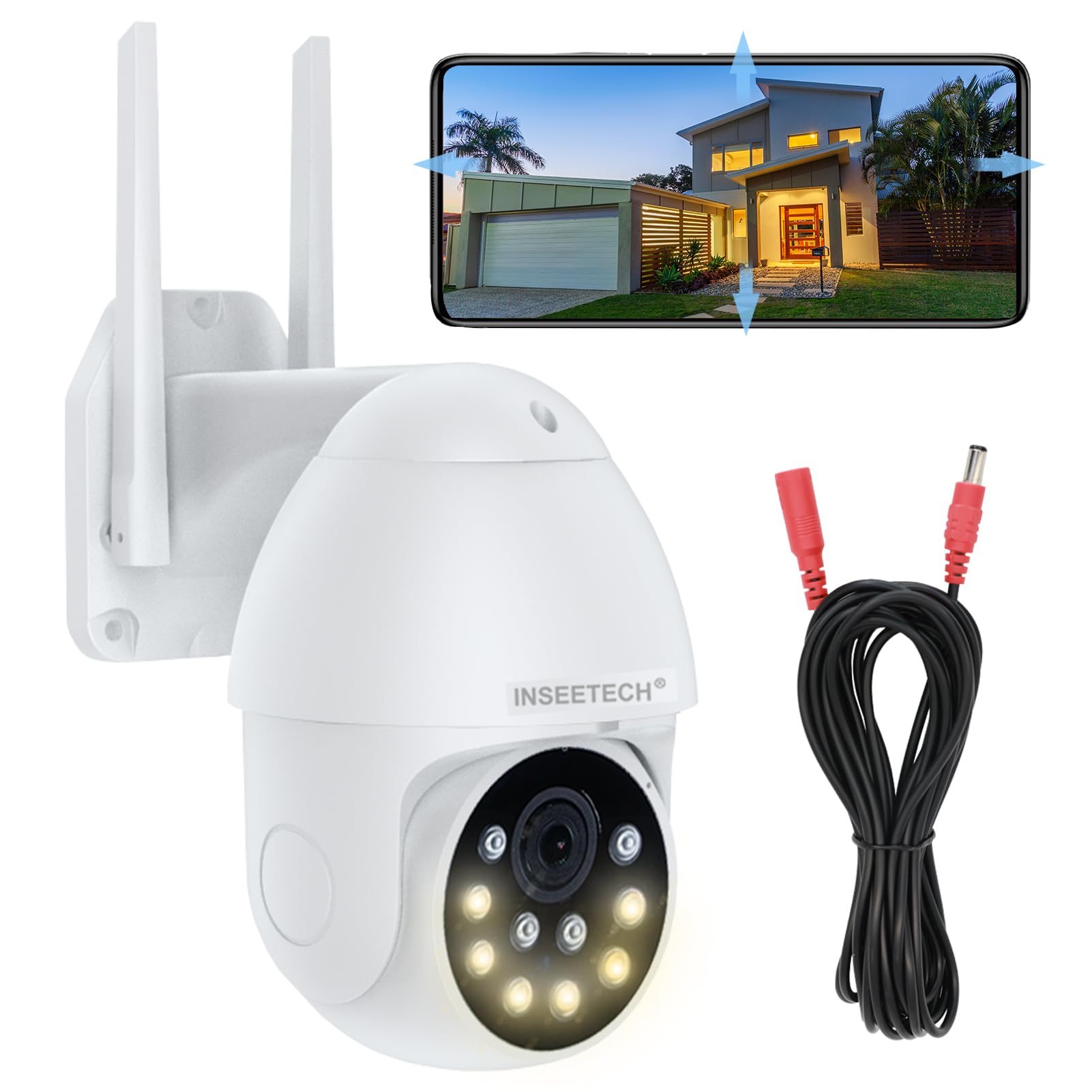 INSEETECH 4MP Tuya Smart Camera Outdoor - 2.4/5GHz Wireless Security ...