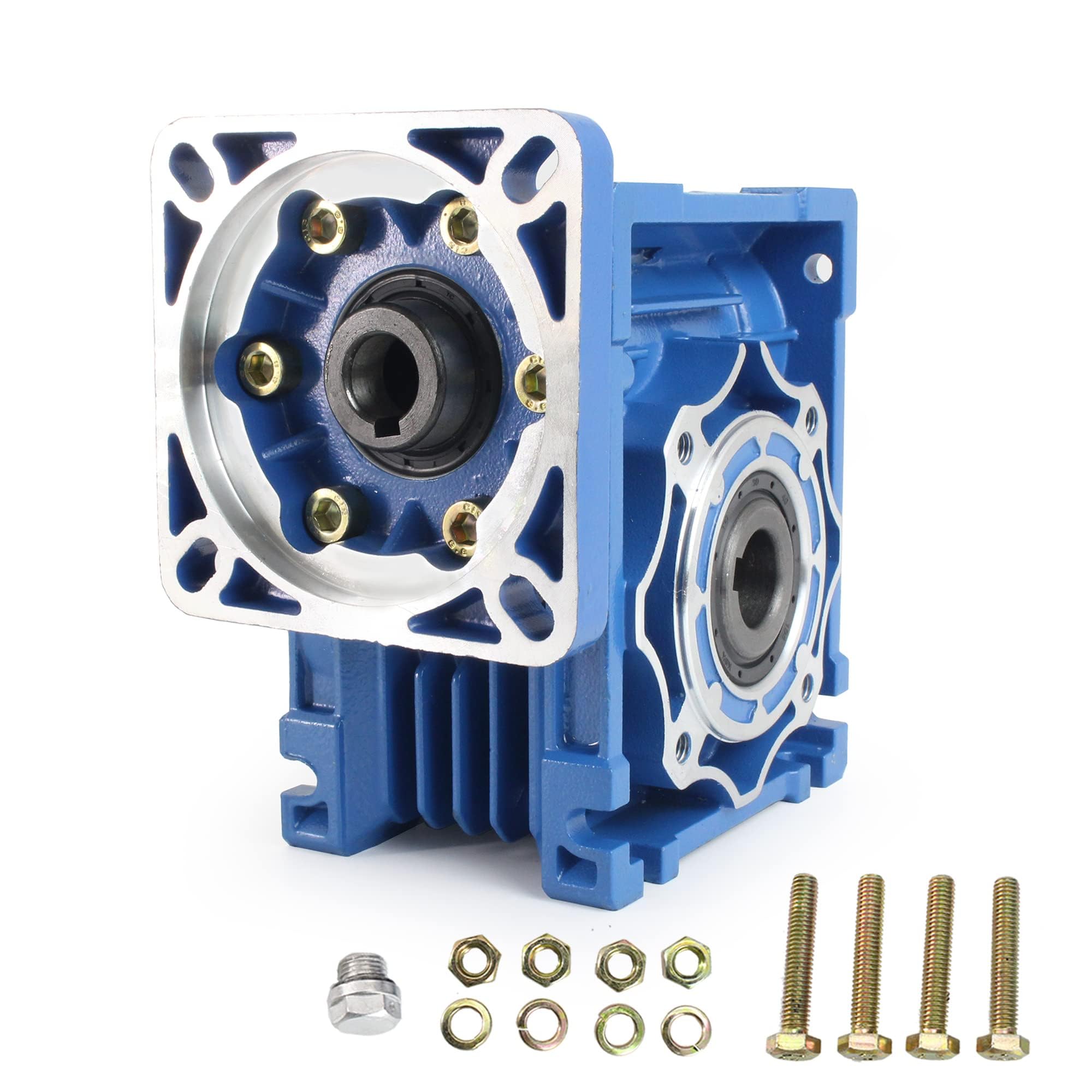 CNCTOPBAOS NMRV040 Worm Gearbox Speed Reducer Ratio 30:1, NMRV40 RV40 ...