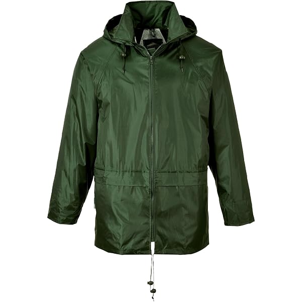 Hooded Rain Shell Buffalo Outdoors Class 2 Hi Vis Safety Rain Shell ...