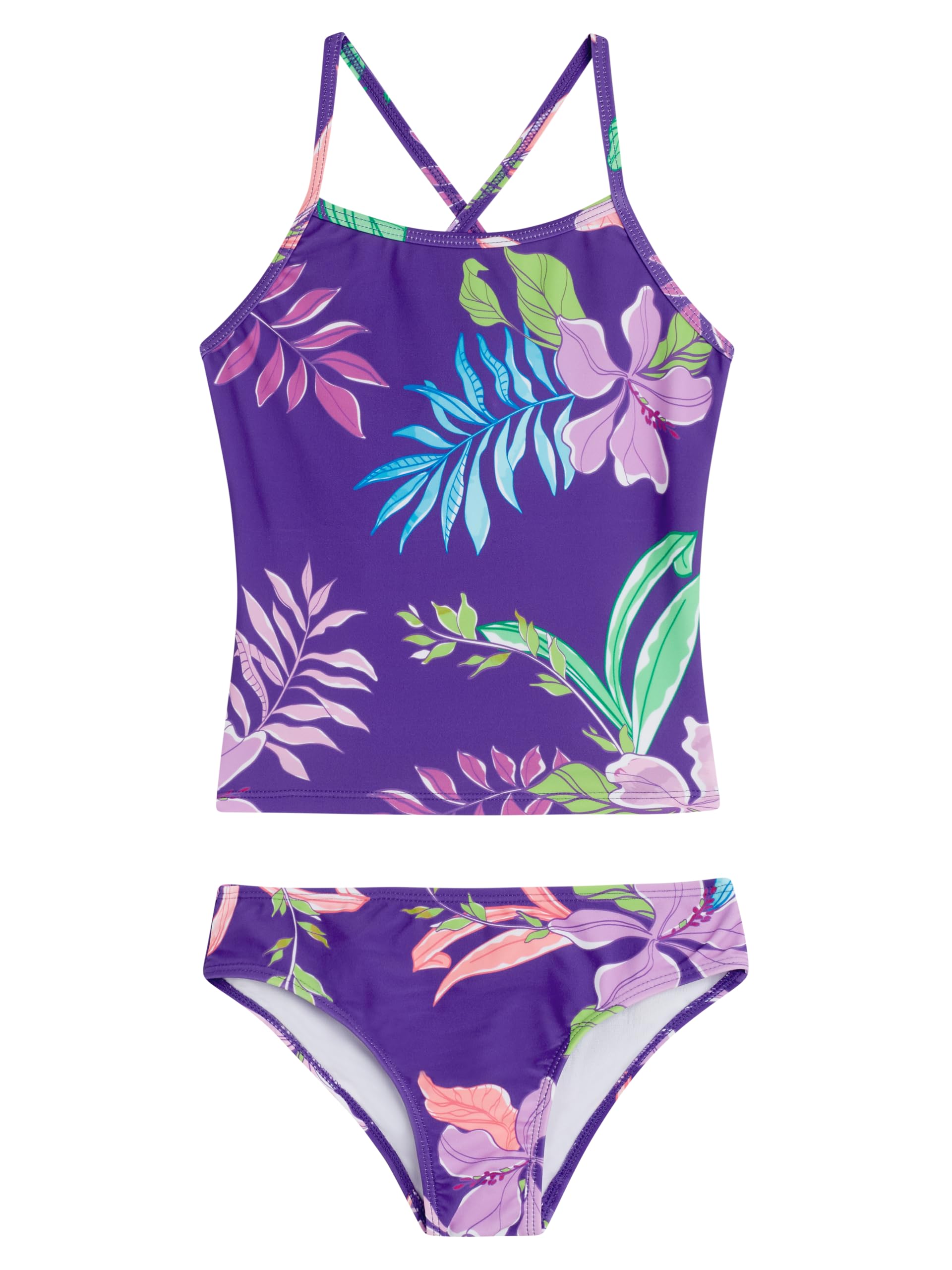 Kanu Surf Girls' Melanie Beach Sport 2-pc UPF 50+ Banded Tankini ...