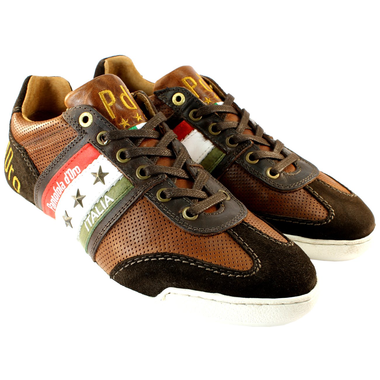 MENS PANTOFOLA D'ORA ITALIAN FLAG SUEDE LEATHER SPORTS TRAINERS UK 7-11 ...