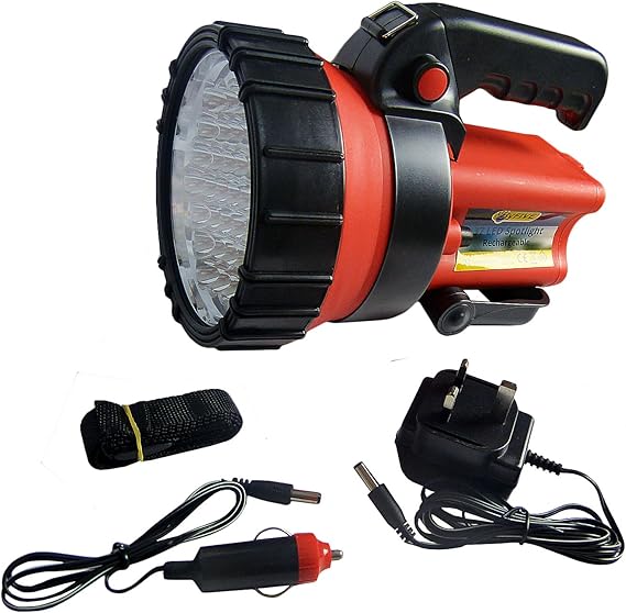 Rechargeable Torch Super Bright 37 LED Spot Lamp Flashlight Torch with ...