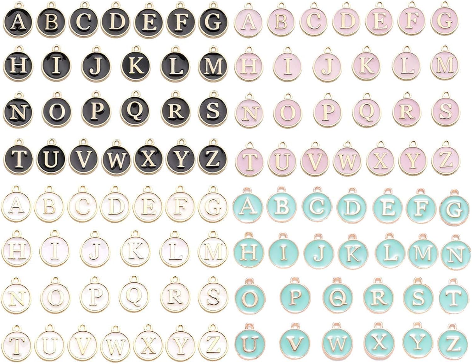 Amazon.com: Metal Letter Charms for Jewelry Making, Alphabet Initial ...