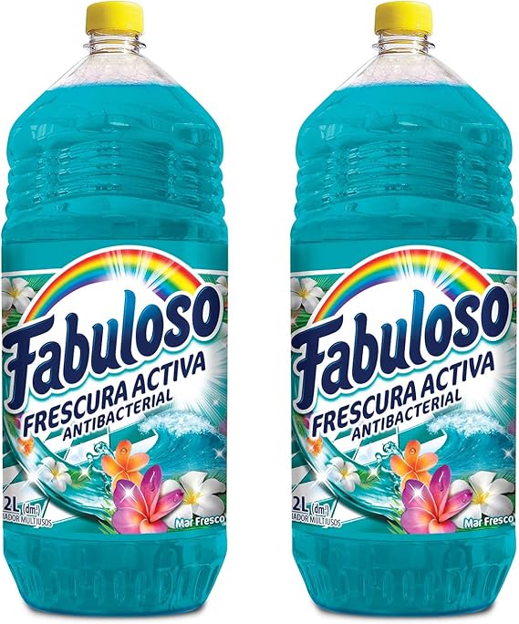 Fabuloso Limpiador Liquido Fabuloso Antibacterial Mar Fresco 2l, 2 ...
