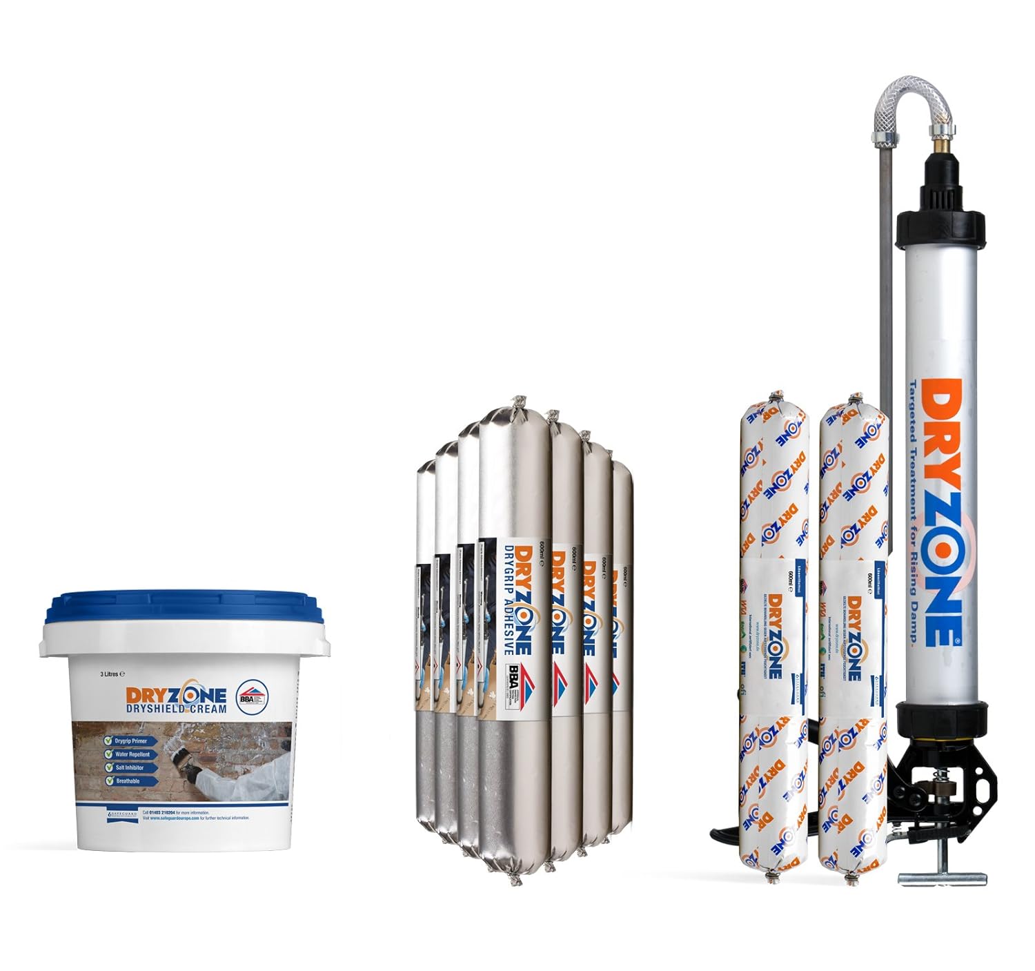 Dryzone System Damp Proofing Kit - Rising Damp Treatment & Replastering ...