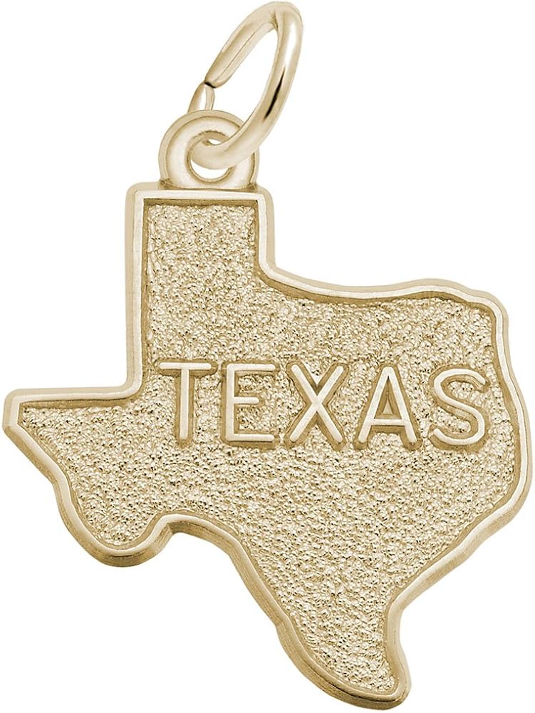 Amazon.com: 10k Yellow Gold Texas Charm, Charms for Bracelets and ...