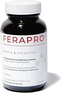 FERAPRO® 30MG 100 VCAPS | Vegan Iron Supplement | With Vitamin C ...