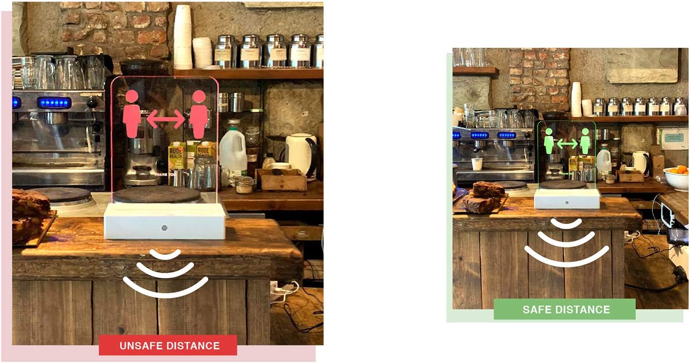 The Social Sign – Social Distancing Sign with Motion Sensor Lights ...