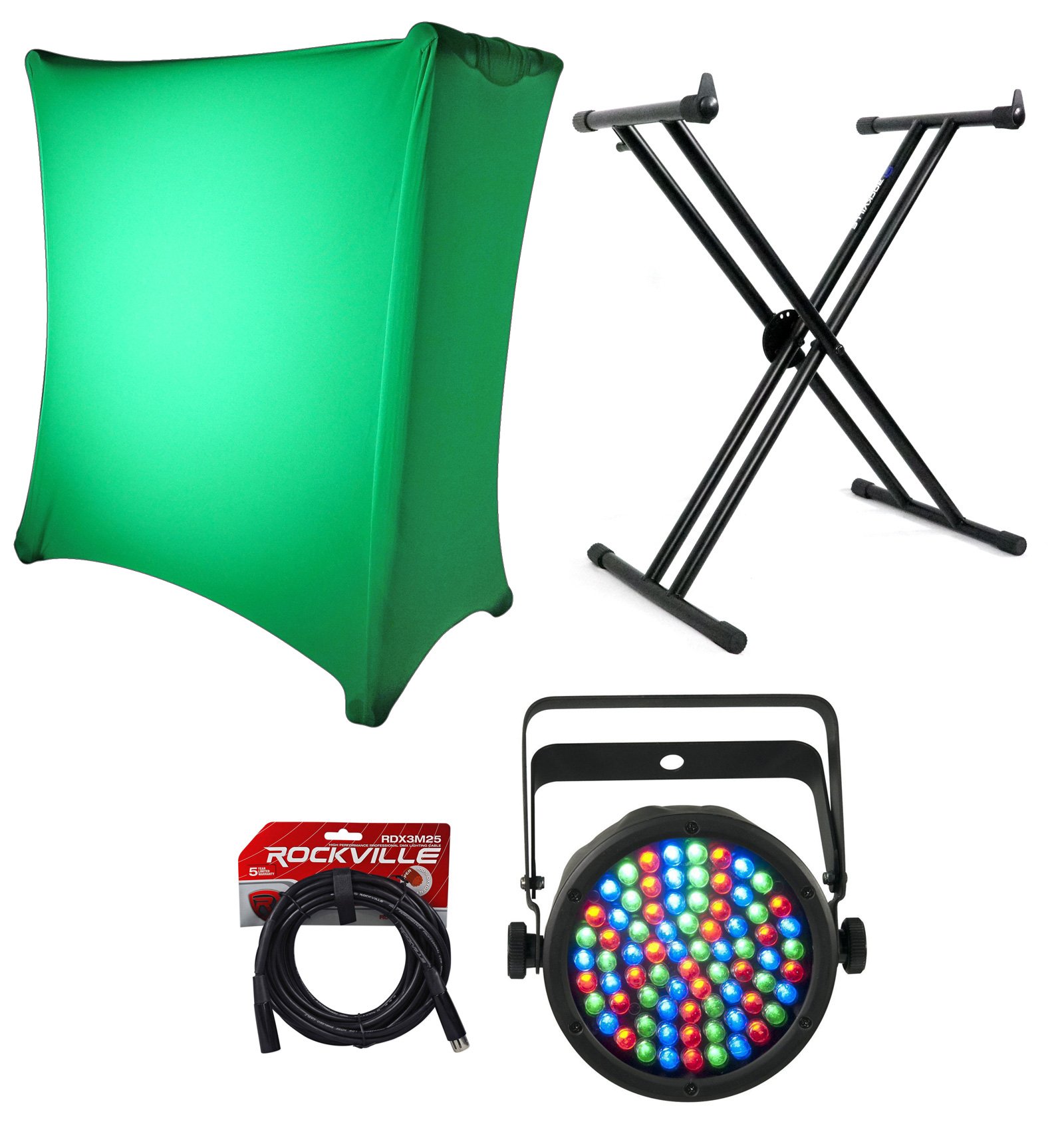 X Brace Keyboard Stand With Push Button Rockville RKS30X Keyboard Stand ...