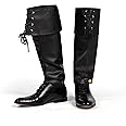 Amazon.com: Spooktacular Creations Black Pirate Boot Covers, Medieval ...
