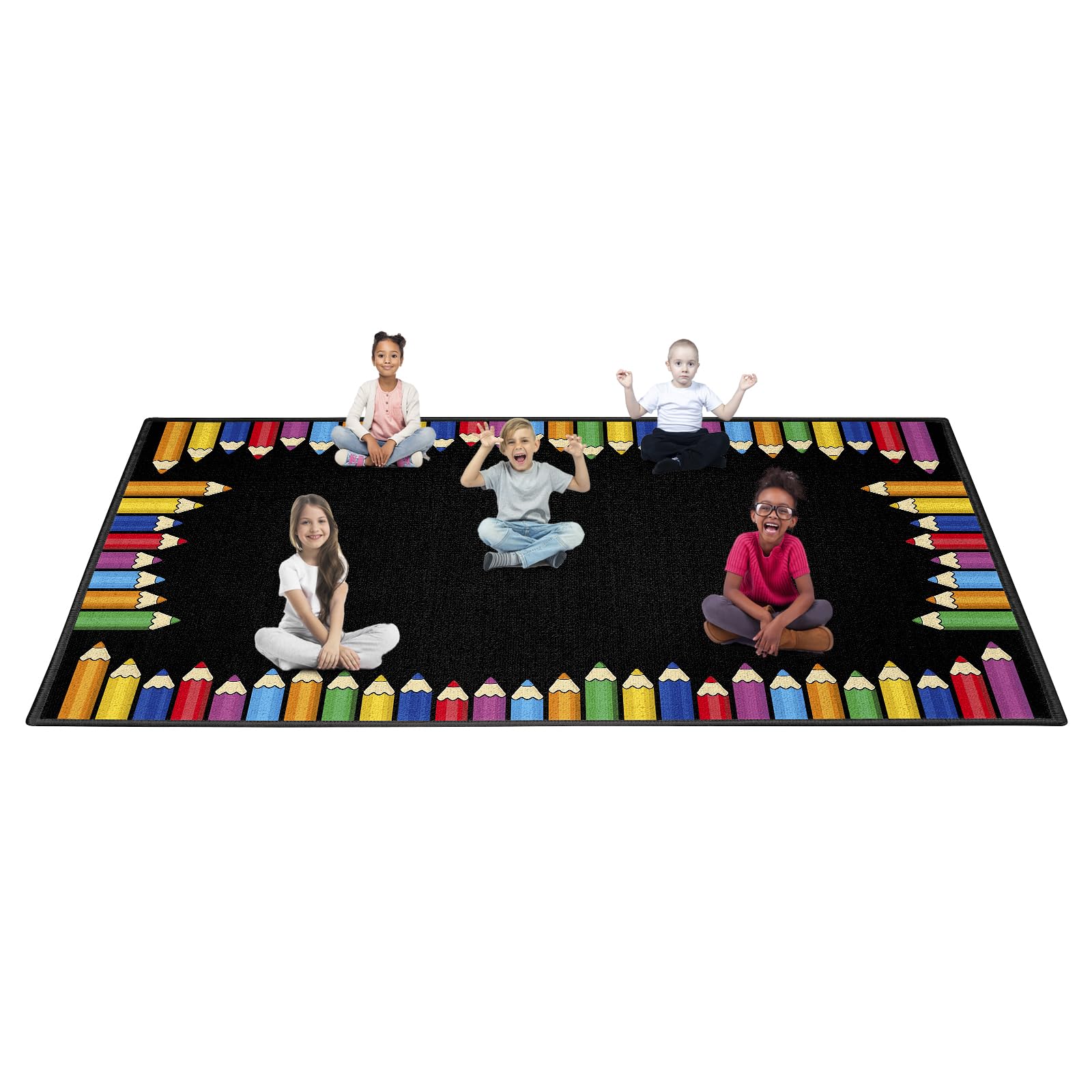 Booooom Jackson Large Classroom Rug Colorful Pencil Classroom Carpet 7 ...