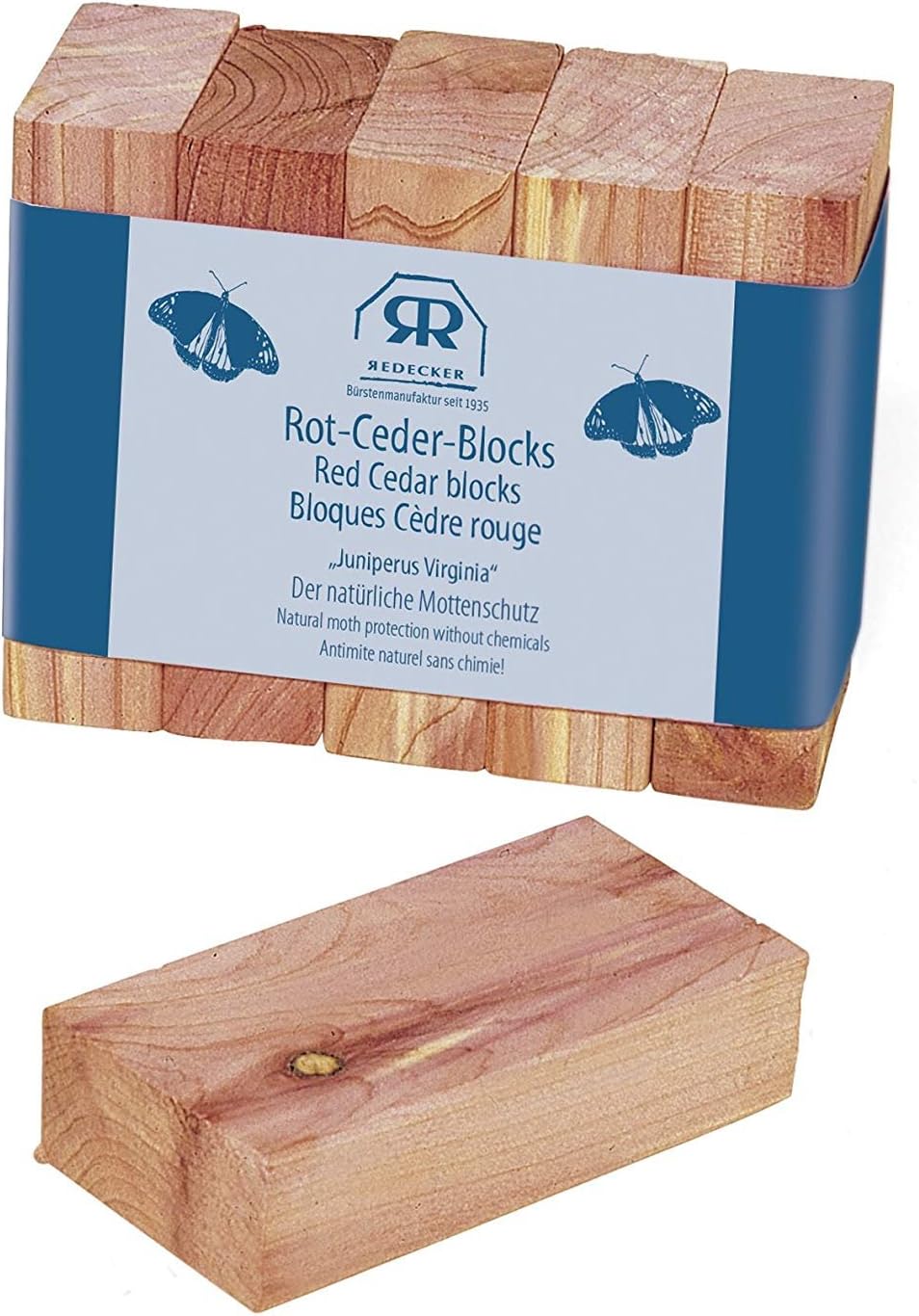 Redecker Red Cedar Wood Blocks, 5 pcs Set – BigaMart