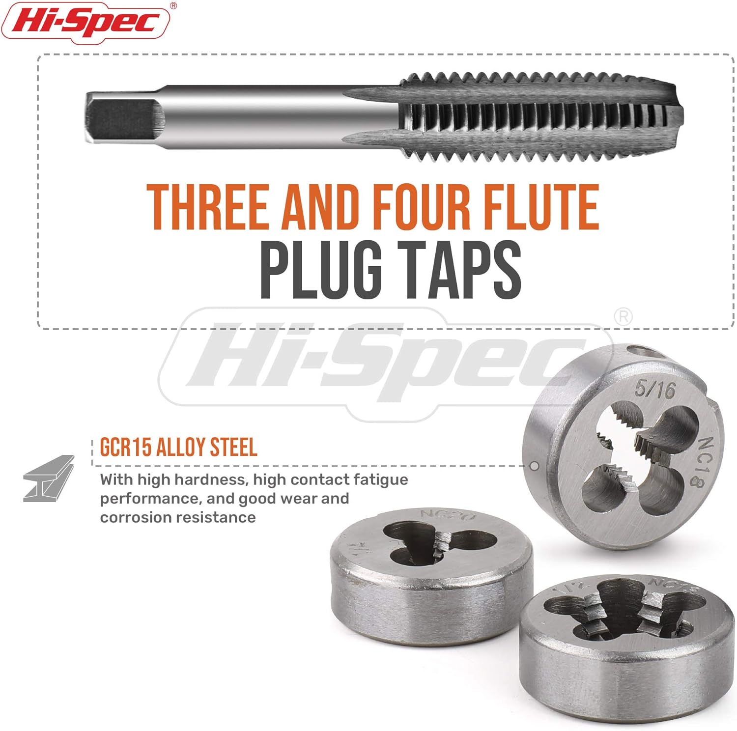 Hi-Spec 39 Piece SAE & Metric Tap and Die Set. Tapered & Plug Hand ...