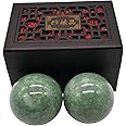 Amazon.com: BCQLI 2" Greenish Stone Baoding Balls,Hand Exercise Tool ...