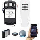 Universal Smart WiFi Ceiling Fan Remote Control Kit, 3 Speed Control with Dimmer, Compatible ...