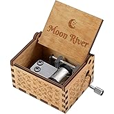 Amazon.com: Wooden Music Box Night Light Luminous Rotating 3D Crystal ...